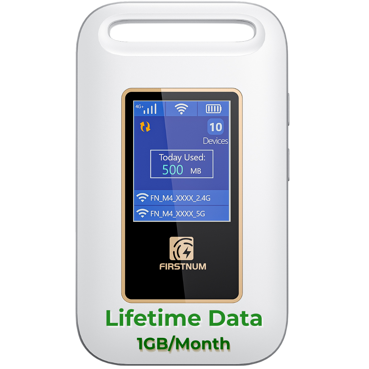FIRSTNUM M4 Mobile Hotspot for Travel, No Contract, 1GB Free US Data M ...